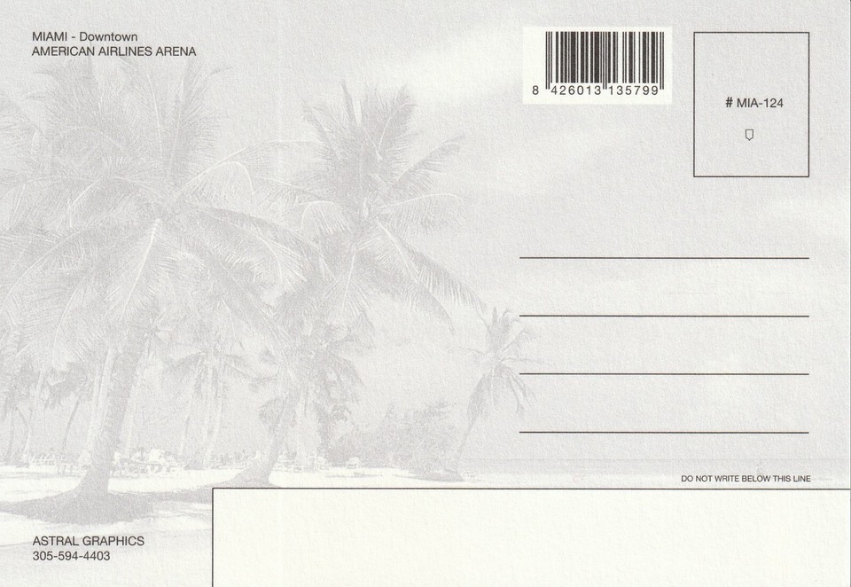 NBA Basketball's Miami Heat American Airlines Arena Postcard | eBay