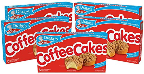 Coffee Cakes, 40 Individually Wrapped Breakfast Pastries (5 Boxes ...
