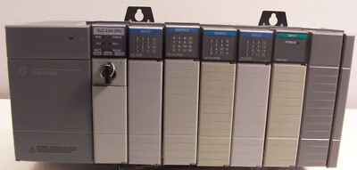 Allen Bradley SLC 500.. 7 SLOT RACK, WITH SOME MODULES, UNTESTED, (NO ...