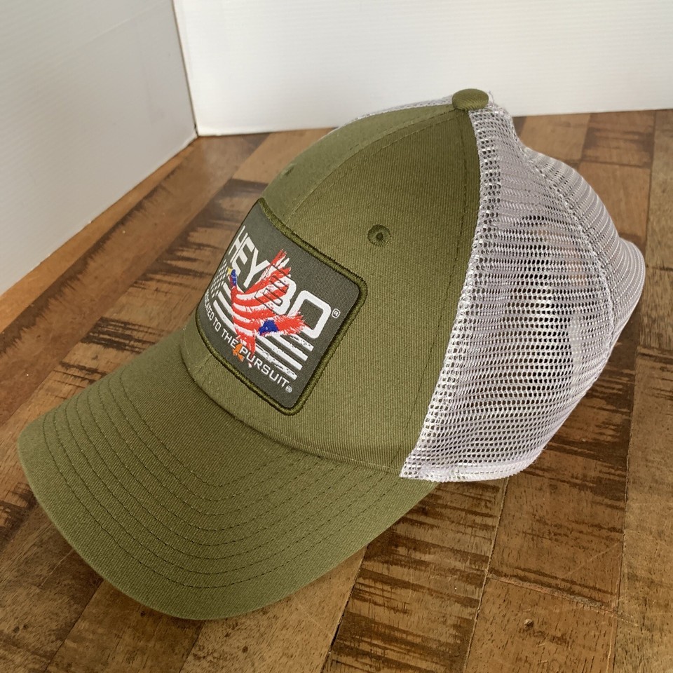 Heybo Seize Life Outdoors Hat Cap Adjustable Olive Green Mesh Back Mens ...