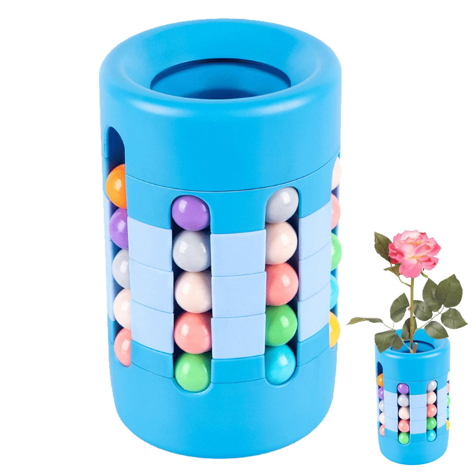 Magic Bean Puzzle Toy Colorful Magic Beans Rotating Pencil Holder Cube ...