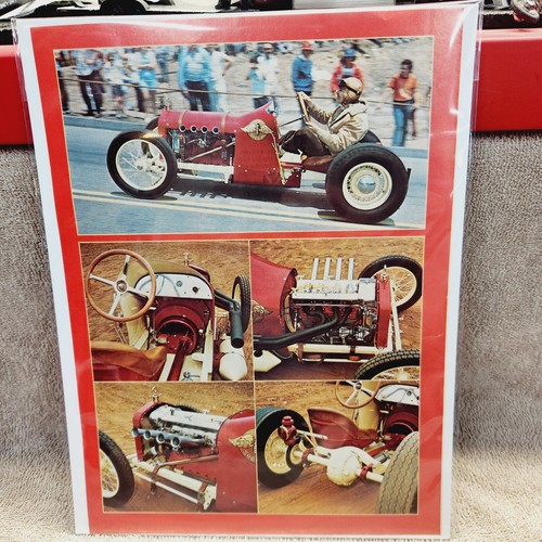 Vintage Open Cockpit Racecar. Vintage Drag Racing Magazine Cut Out. | eBay