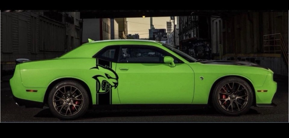 Hellcat vinyl sticker Car Side Decal Set of 2 (Fits DODGE CHALLENGER ...
