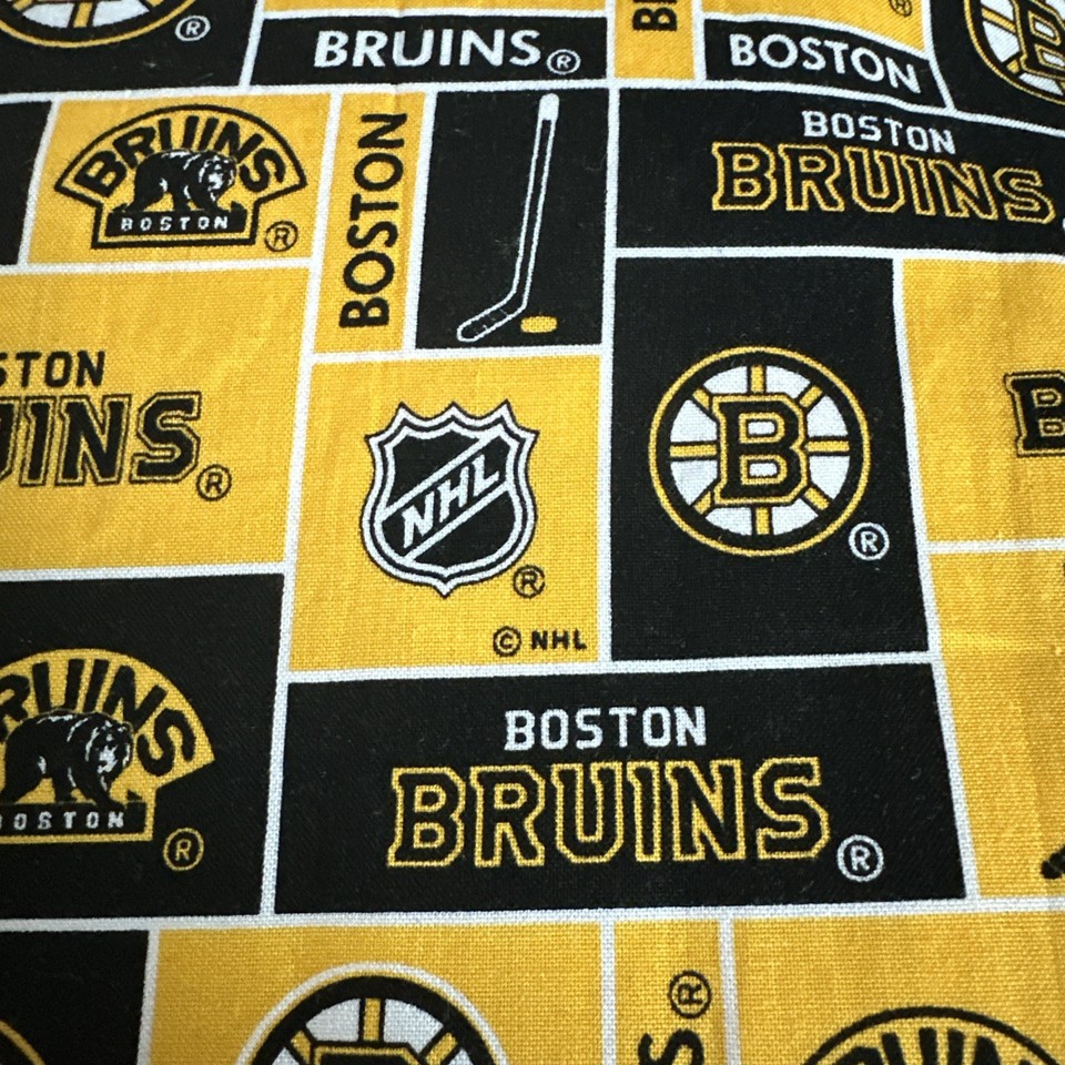 Boston Bruins Cotton Fabric NHL NEW 5 3/4 Yards Long | eBay