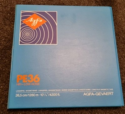 Agfa PE36 HiFi 10.5" 4200ft 1280m Reel to Reel Tape ¼ Inch Tape Width ...