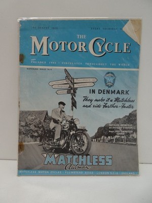 VINTAGE THE MOTOR CYCLE 31 AUGUST 1950 ADVERTISING COVER MAGAZINE ...