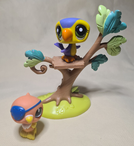 Littlest Pet Shop Authentic Toucan Parrot Bird #1783 Parrot #882 LPS ...