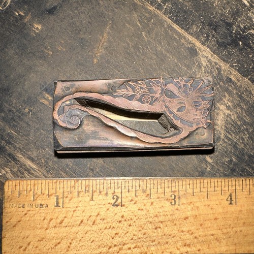 Print Block “ Decorative Frame “ Copper Face, Room For Type. Beautiful ...