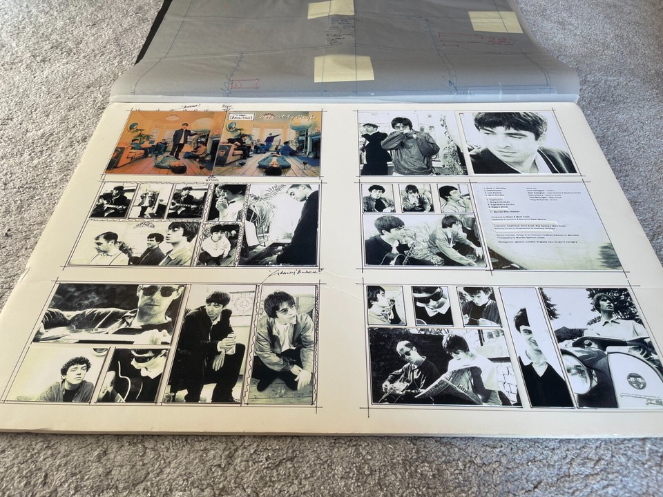 Oasis Definitely Maybe Album Artwork Original Proof w/ Noel Gallagher ...