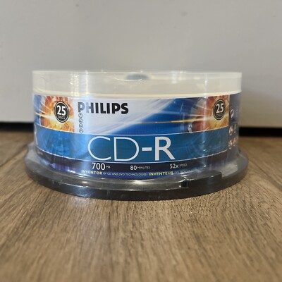 25 PHILIPS Digital Music CD-R 52x Branded Logo 700MB Audio Media Disc ...