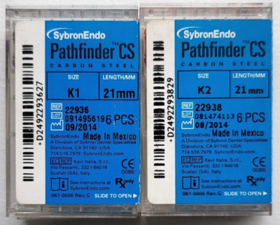 SYBRONENDO PATHFINDER CS CARBON STEEL ENDODONTIC HAND FILE 6PK 21MM K1 ...