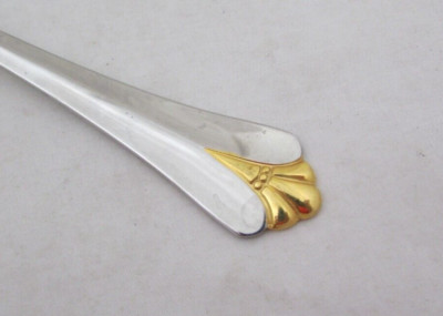 Oneida Community Stainless Flatware Royal Golden Flute slotted serving ...