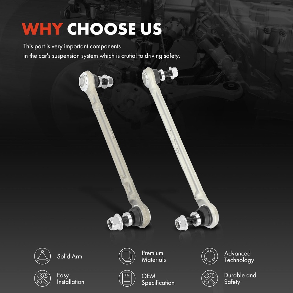 2Pcs Stabilizer Bar Link for Mercedes-Benz W212 E250 E300 E350 E400 ...