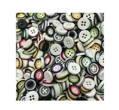 Choose Qty of Colorful 4-hole Resin Ring Buttons 1/2" (13mm) Craft ...