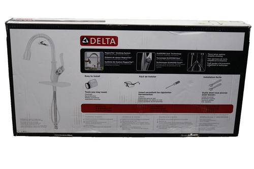 Delta Bellini Single Handle Kitchen Faucet With Spray and Soap ...