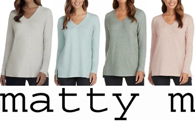 Matty M Women's V-Neck Long Sleeve Tunic | eBay