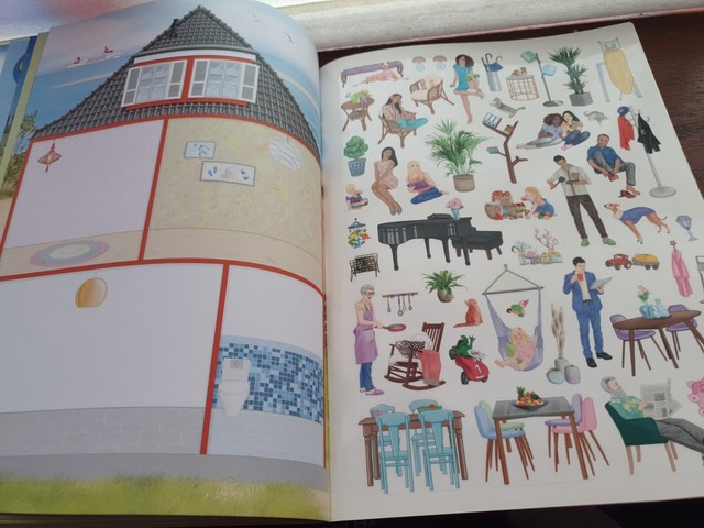 Create your Sweet Home sticker book Dolls House stickers design homes ...