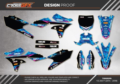 2014 2015 2016 2017 2018 YZ 250 F Graphics for YAMAHA YZ250F 250FX 250F ...