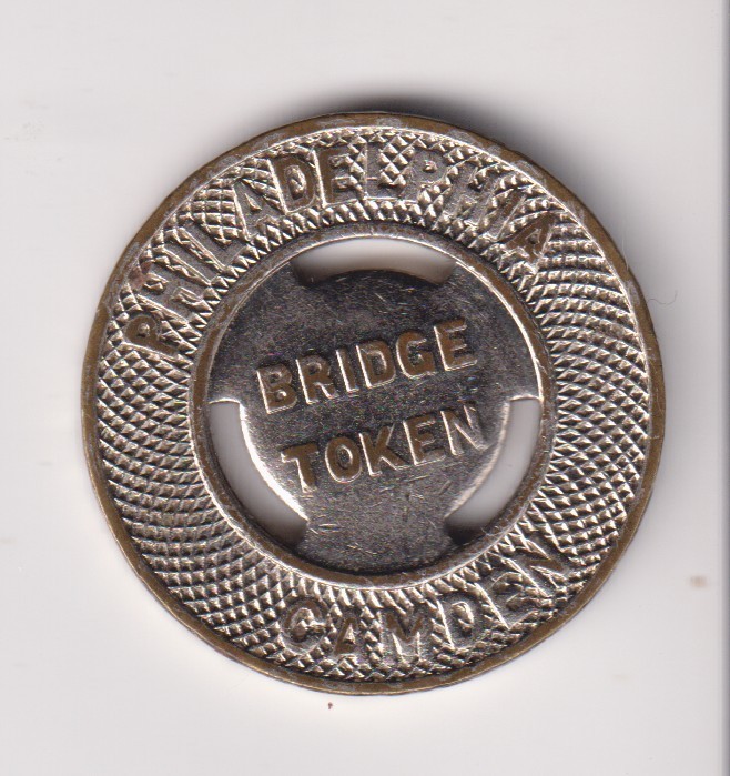 DELAWARE RIVER BRIDGE LINE PTC Philadelphia Camden Bridge Token NJ115D ...