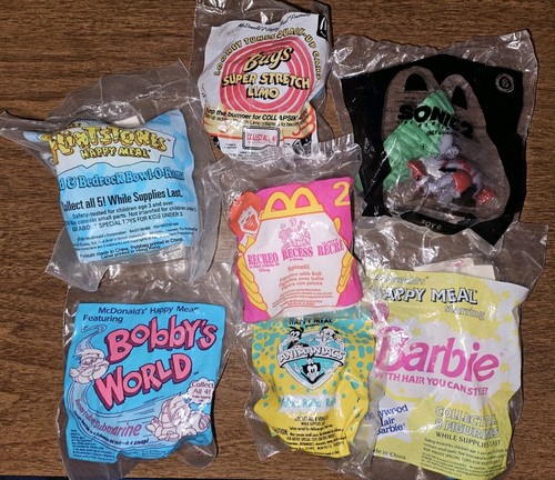 Mcdonalds SEALED Vintage 90's Happy Meal Toy Lot - Barbie Animaniacs ...