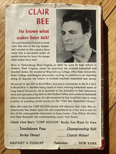 Championship Ball by Clair Bee 1948 Chip Hilton Sports Series Vintage ...