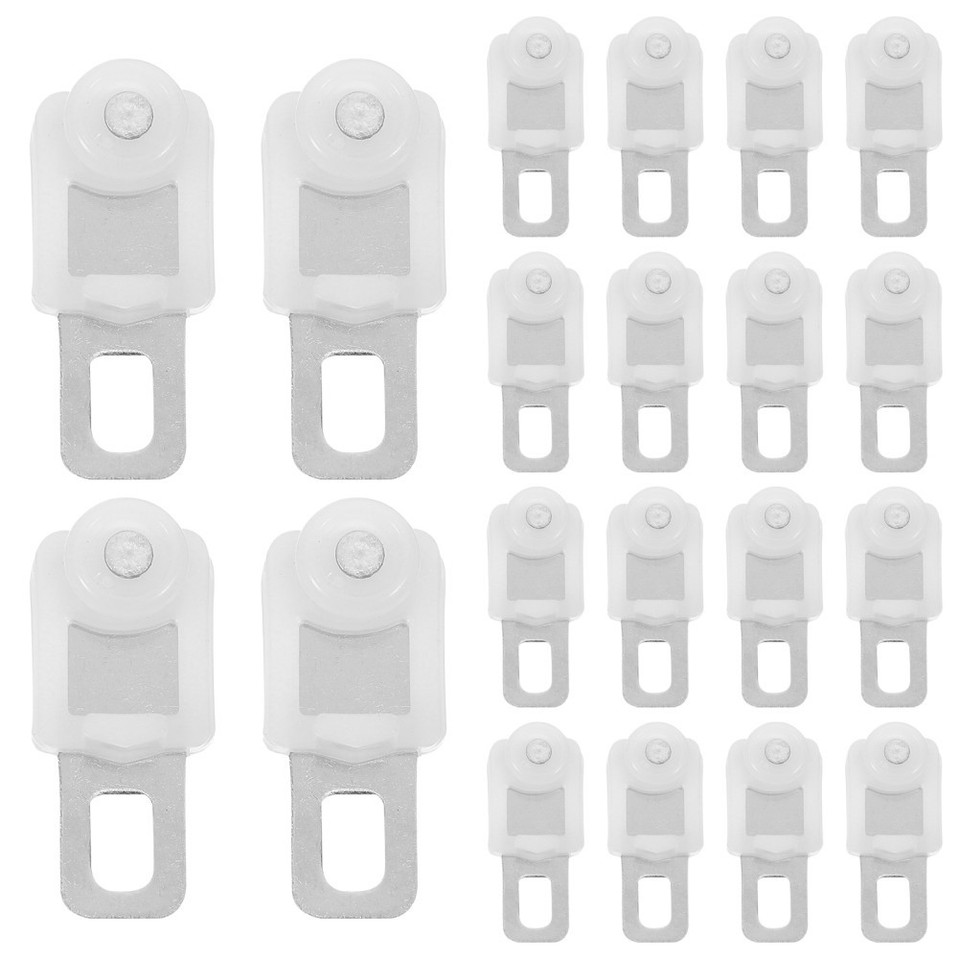 20 Pcs Plastic Curtain Gliders Rollers for Rail Slider Hook Hooks ...