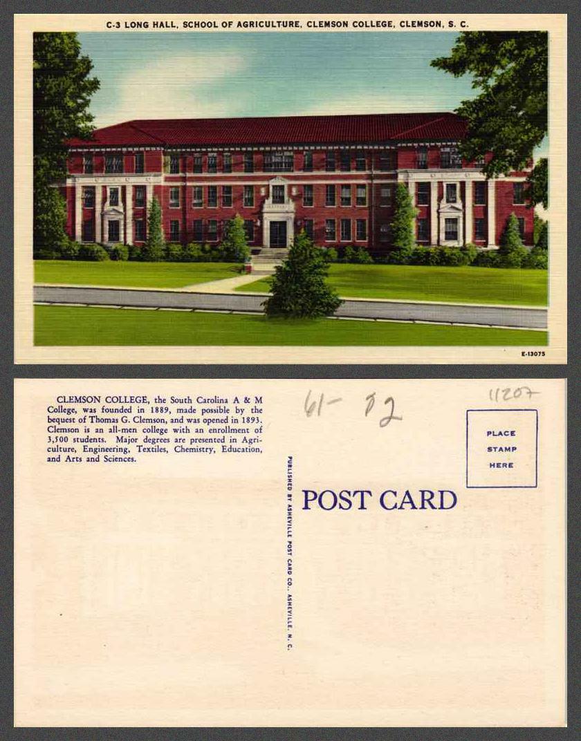 SOUTH CAROLINA Clemson VINTAGE POSTCARD | eBay