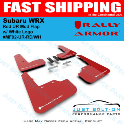 Rally Armor for 2022-24 Subaru WRX Red UR Mud Flap w/ White Logo | eBay