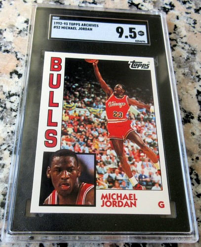 MICHAEL JORDAN 1992 Topps 1st Rookie Card RC SGC 9.5 MINT + 1984 HOF ...