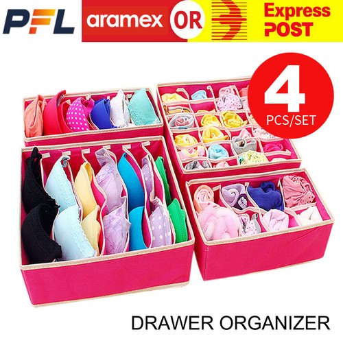 Wardrobe Clothes Organizer Bra Stock Compartment Storage Box Foldable ...