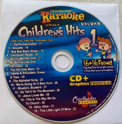 CHILDRENS KARAOKE CDG HITS CHARTBUSTER CD+G MUSIC 5078-03 MULTIPLEX ...