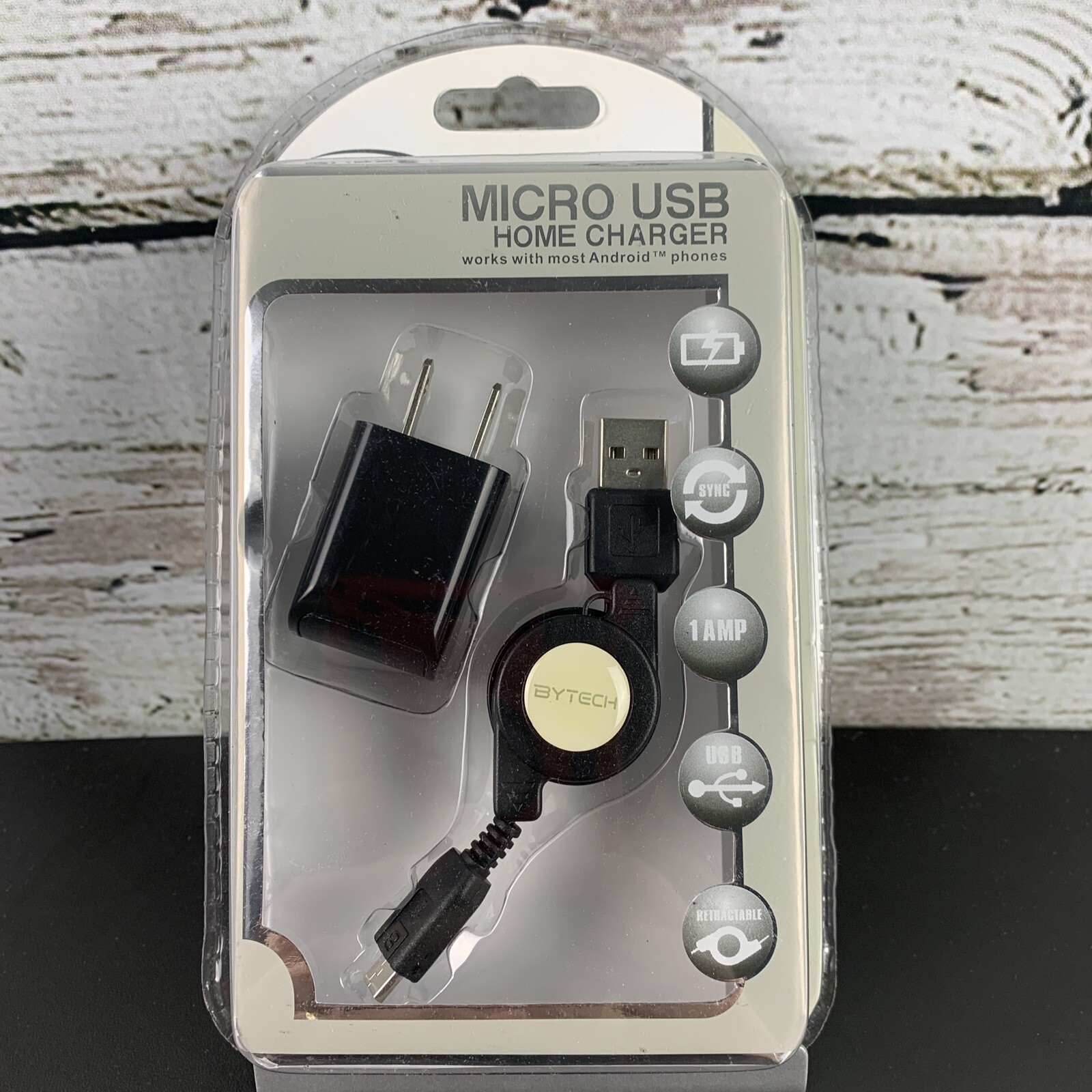 Micro+USB+Home+Charger+Retractable+Cord+w%2F+Wall+Plug+Bytech for sale ...