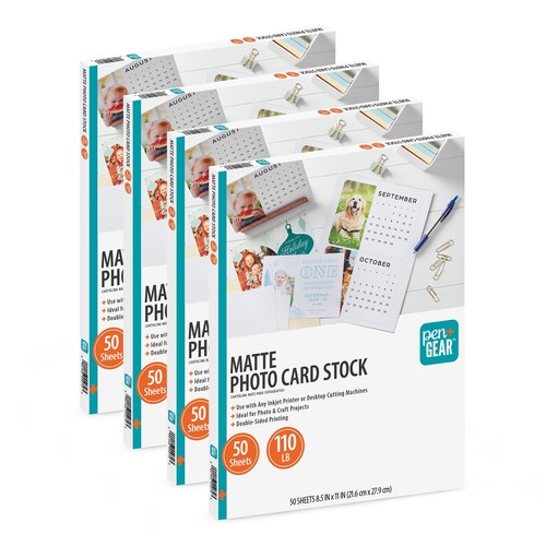 White Matte Photo Card Stock, 8.5" x 11", 110 lb, 200 Sheets | eBay