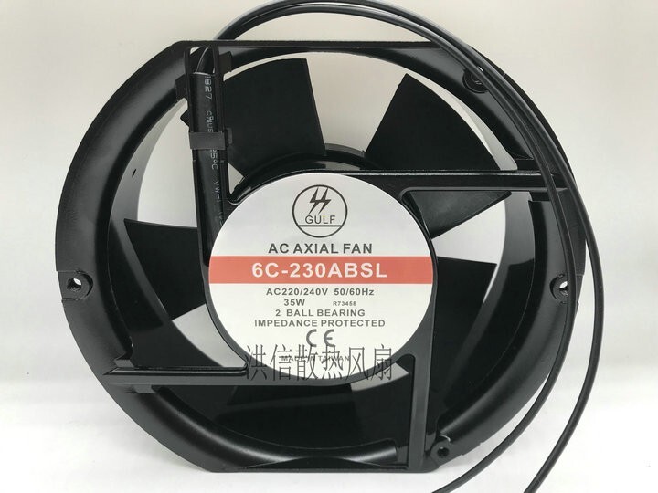 1 PCS GULF Fan 6C-230ABSL AC 220/240V 17CM 17251 2 wire Axial fan ...