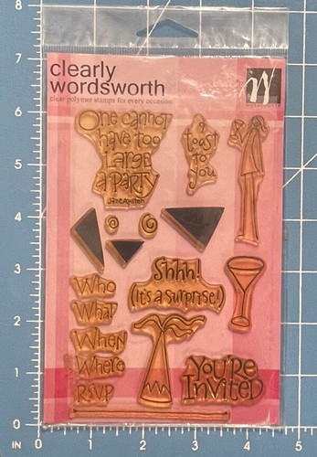 Clearly Wordsworth V012 Party Polymer Stamp Set | eBay