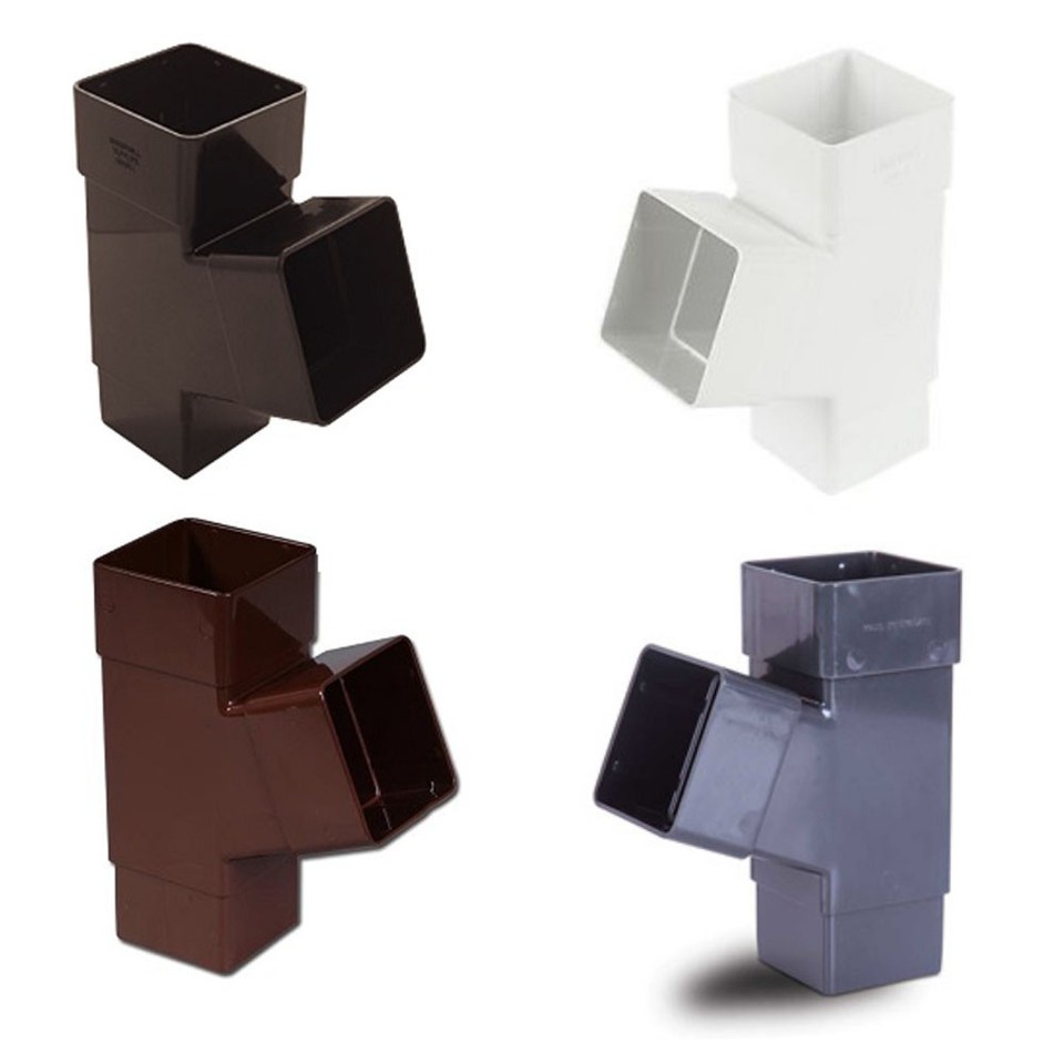 Square Guttering Downpipe Gutter Down Pipe Black White Brown 2.5m - 5 ...