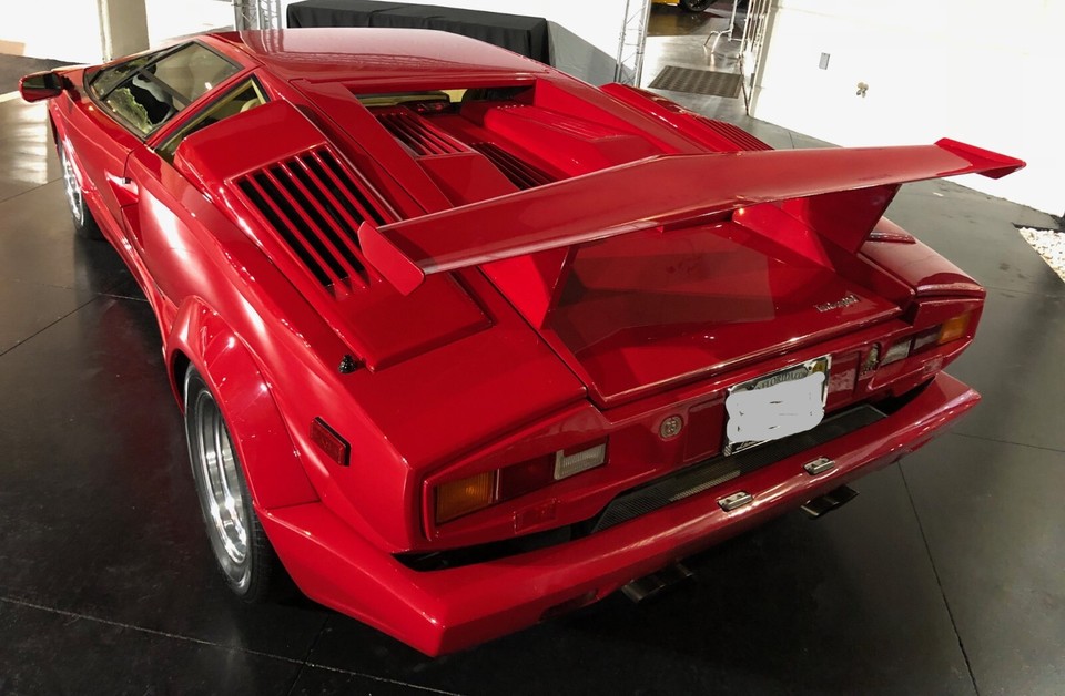 Lamborghini Countach MED rear Wing Complete 9pc FRP Composite No Rust ...