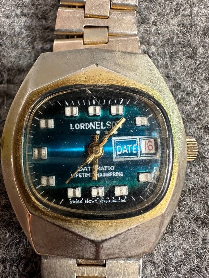 Vintage Lord Nelson Automatic Watch Date Swiss Movt Parts Not Working ...