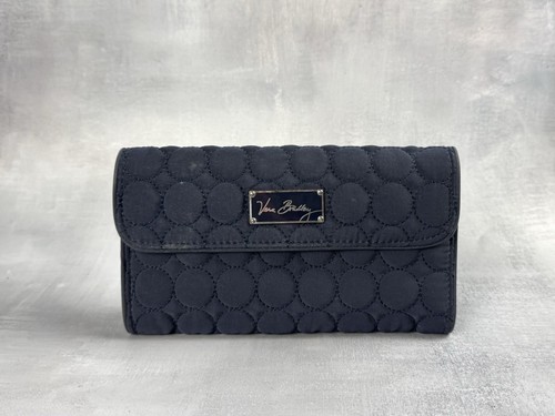 Vera Bradley Wallet Quilted Microfiber Navy 0227 | eBay