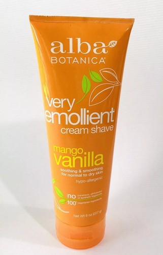 ALBA BOTANICA VERY EMOLLIENT CREAM SHAVE - MANGO VANILLA - 8.0 OZ ...