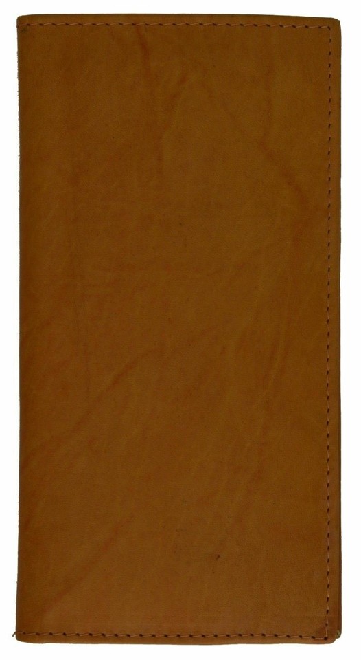 Genuine Leather PLAIN Checkbook Cover Tan NEW!!! | eBay