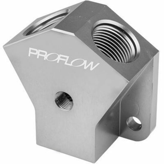 Proflow PFE452-12-10P Billet AN Fuel Block -12AN In -10AN Out w/1/8 ...