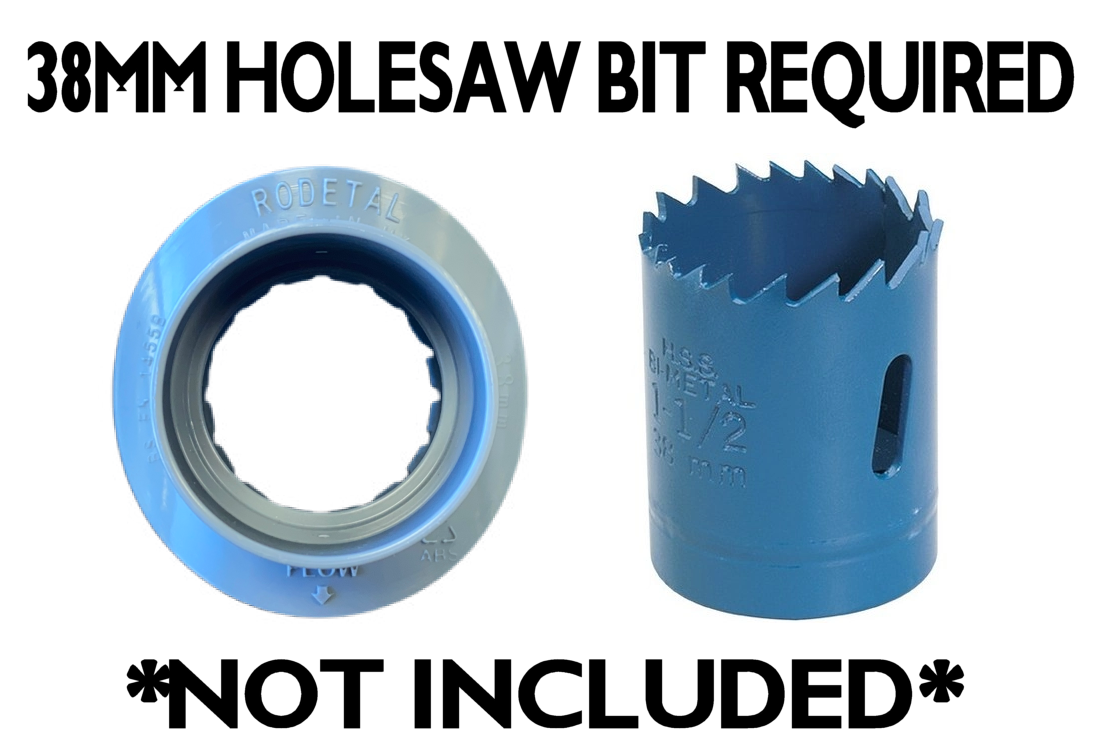 68mm Rainwater Down Pipe Drill In Clip On Boss to 32mm ( 36mm ) Pipe ...