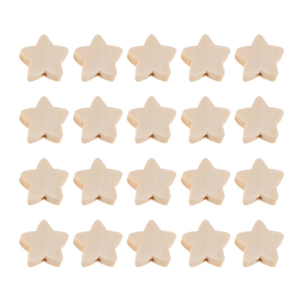 Gold Star Beads Stri 50pcs Star Shaped Wooden Tags, Unfinished ...