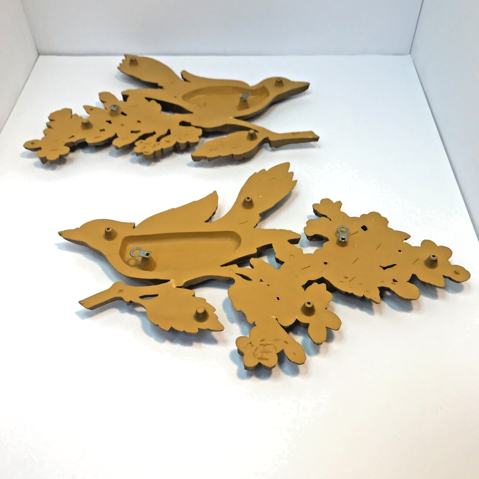 Syroco Gold Birds Vintage Pair Wall Plaques Dogwood Branches Flowers ...