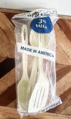 NOS King Kraft 4 Piece Nylon Utensils Spoons Ladle Spatula-USA-Factory ...
