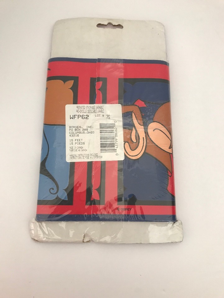 Vtg Disneys Aladdin Decorative Washable Wall Paper Border 15 Feet Lot ...