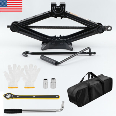 Universal Car Jack Kit Scissor Jack for Car 2.5 Ton Tire Jack Emergency ...