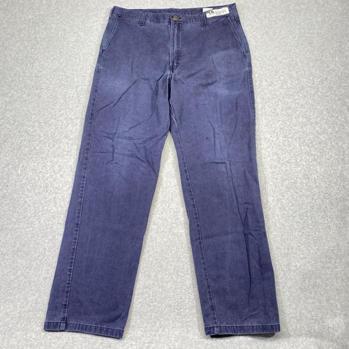 Workrite Mens FR Pants 38x34 Blue Flame Resistant Chino CAT 2 2112 ...