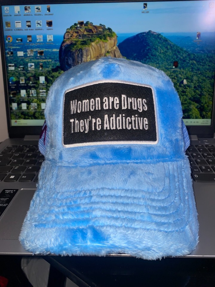 Baby Blue snapback trucker cap embroidery fur material brim | eBay